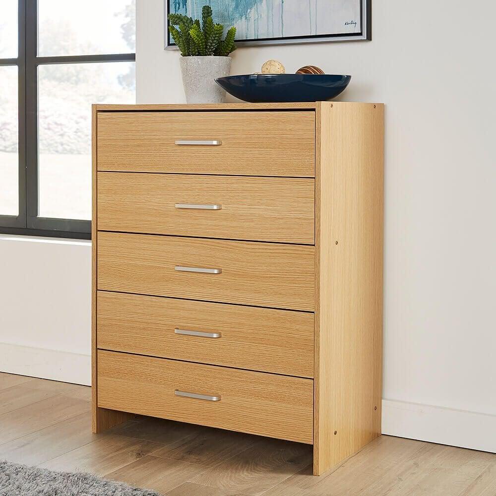 Stratford 5 Drawer Oak Chest