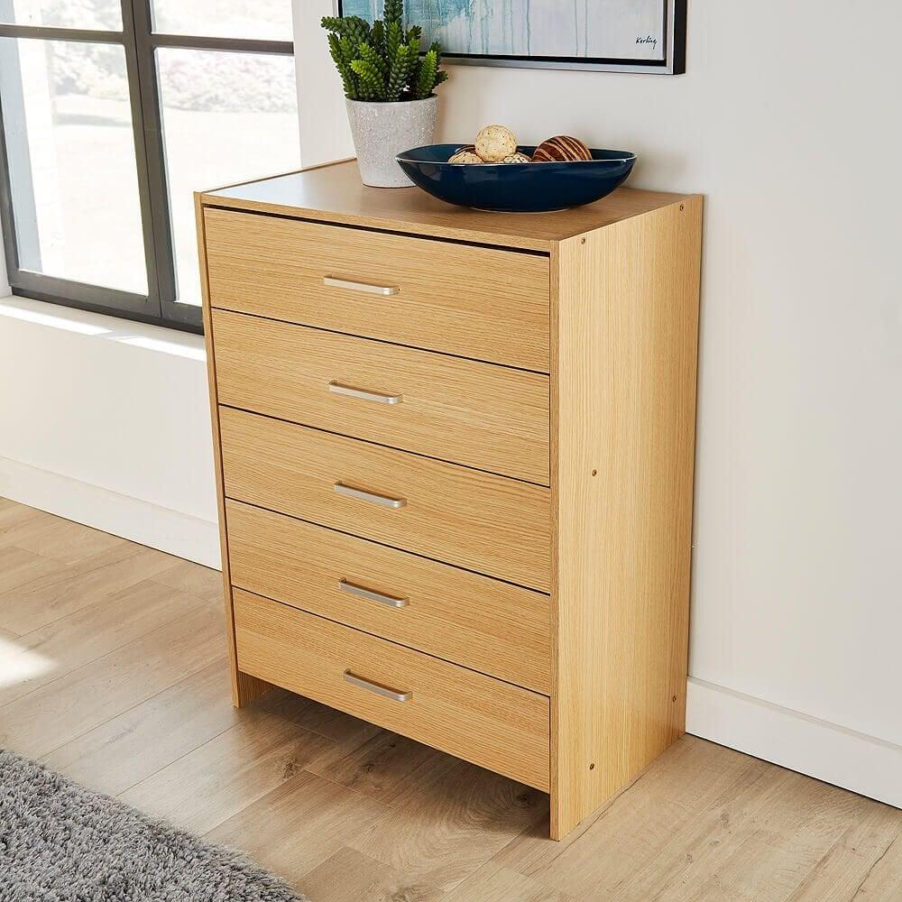 Stratford 5 Drawer Oak Chest